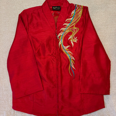 Bob Mackie Wearable Art Red Dragon Jacket Women's Size Medium | eBay