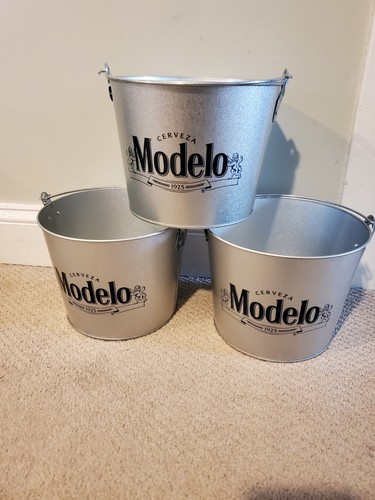 BOX of 3 MODELO METAL BEER BUCKETS with BOTTLE OPENER HANDLE | eBay