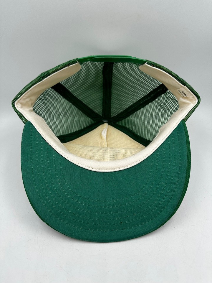 IMCO Vintage Trucker Hat Green White Mesh Adjustable Small Cap | eBay