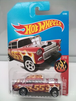 Hot Wheels Mainline / '55 Chevy Gasser - Flames #55 - Model Car x1 ...