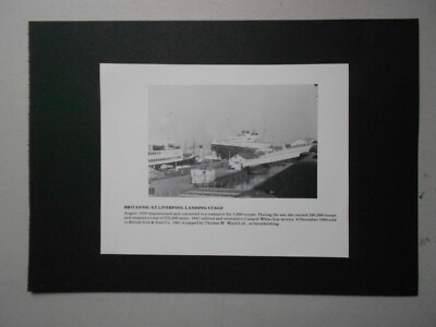 WHITE STAR LINE PRINT- 'BRITANNIC' AT LIVERPOOL LANDING STAGE | eBay UK