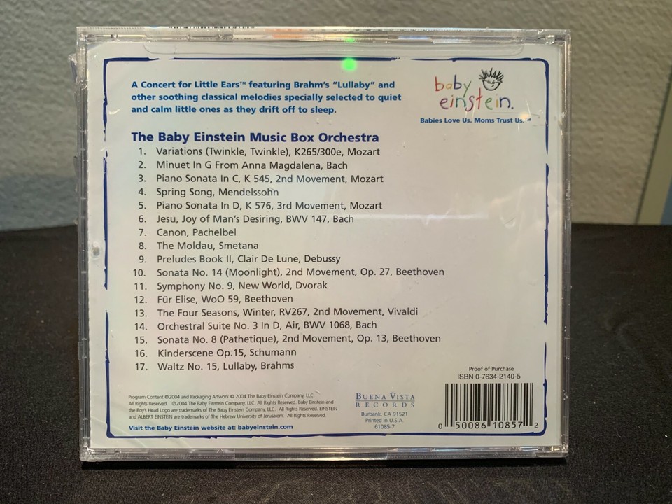 Baby Einstein: Lullaby Classics by Baby Einstein (CD, 2004, Buena Vista ...