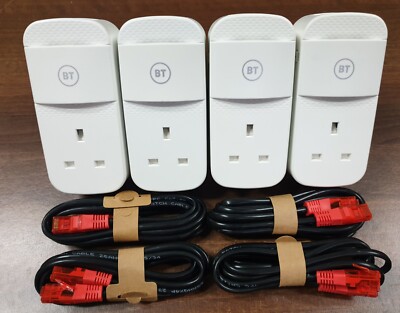 4 x BT Mini Connector VERSION 2 1000AV Gigabit Powerline Adapters NEW ...