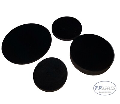 Solid Neoprene Rubber Disc Discs isolation insulation x4 - 3mm thick ...