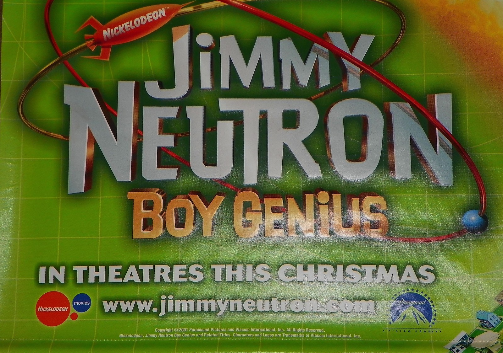 JIMMY NEUTRON Boy Genius Vinyl Theater Movie POSTER 75" X 48" Jetpack ...