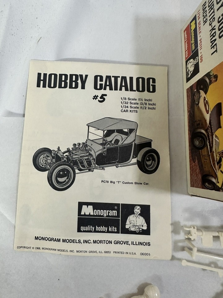 Vintage Monogram Indianapolis Racer 1958 Model Kit PC12 98 & Kurtis ...