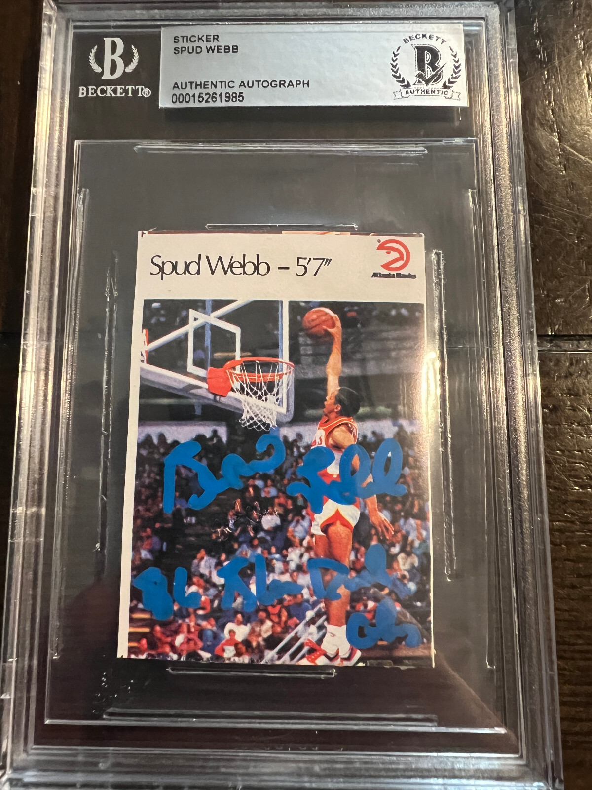 1986-87 Super Canasta Spud Webb Auto Signed BAS SLABBED ROOKIE RARE ...