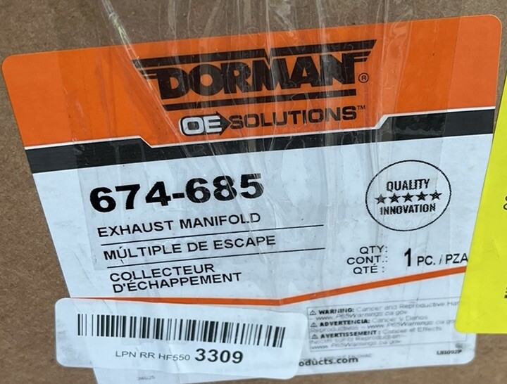 674-685 Dorman Exhaust Manifold Passenger Right Side Hand for Ram 1500 ...