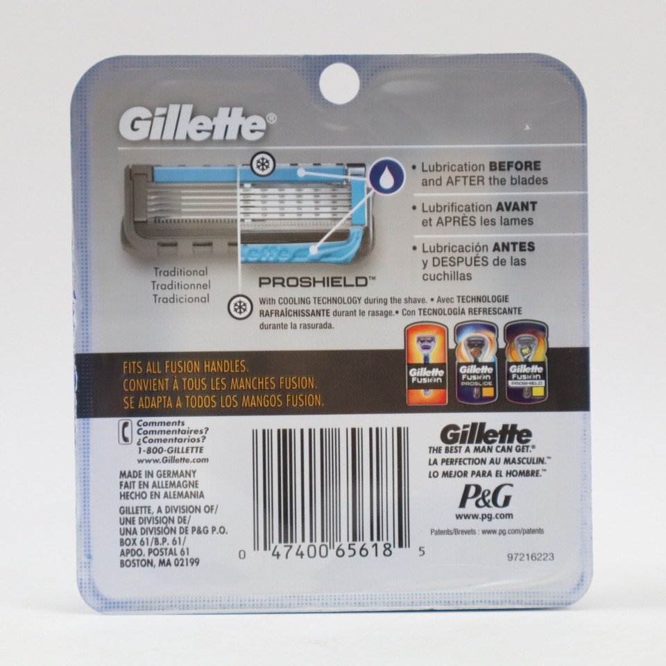 🔥NEW Gillette Fusion5 ProShield Chill Men's Razor Blades 2 Blades SHIPS ...