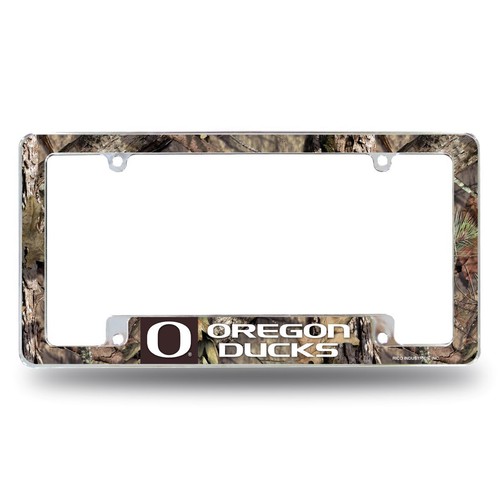 Oregon Ducks Chrome Metal License Plate Frame with Mossy Oak ...