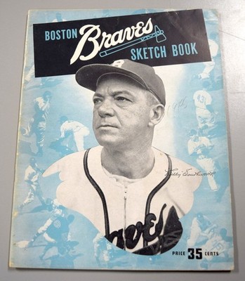 1946 Boston Braves Official Yearbook Program Billy Herman Johnny Sain ...