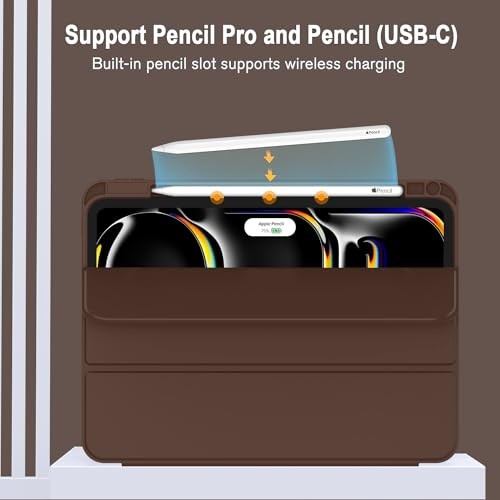 Case for iPad Pro 13 Inch 2025/2024 with Pencil Holder and Auto Wake ...