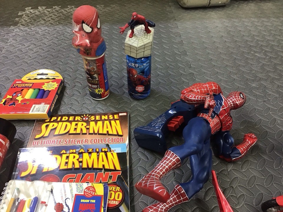 Spider-Man 24 Piece Lot: Stickers, Action Figures, Stuff | eBay