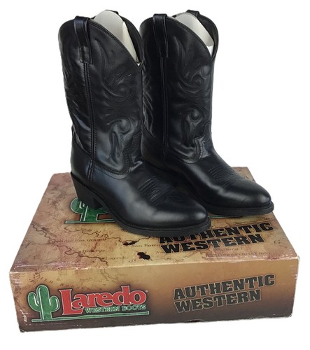 Laredo Men's Black Trucker CB Boots Size 11 Authentic Western Boots New ...