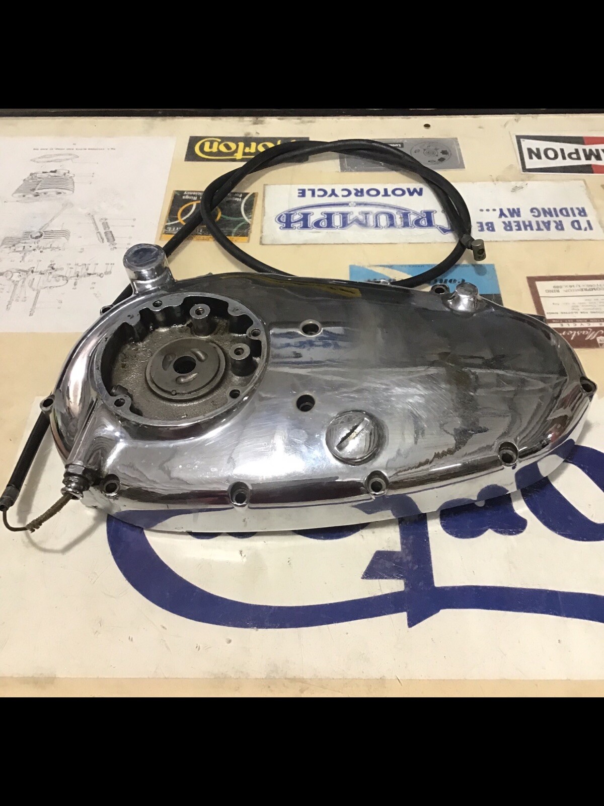 Triumph T150 Outer Primary Cover 57-3958 CHROME | eBay
