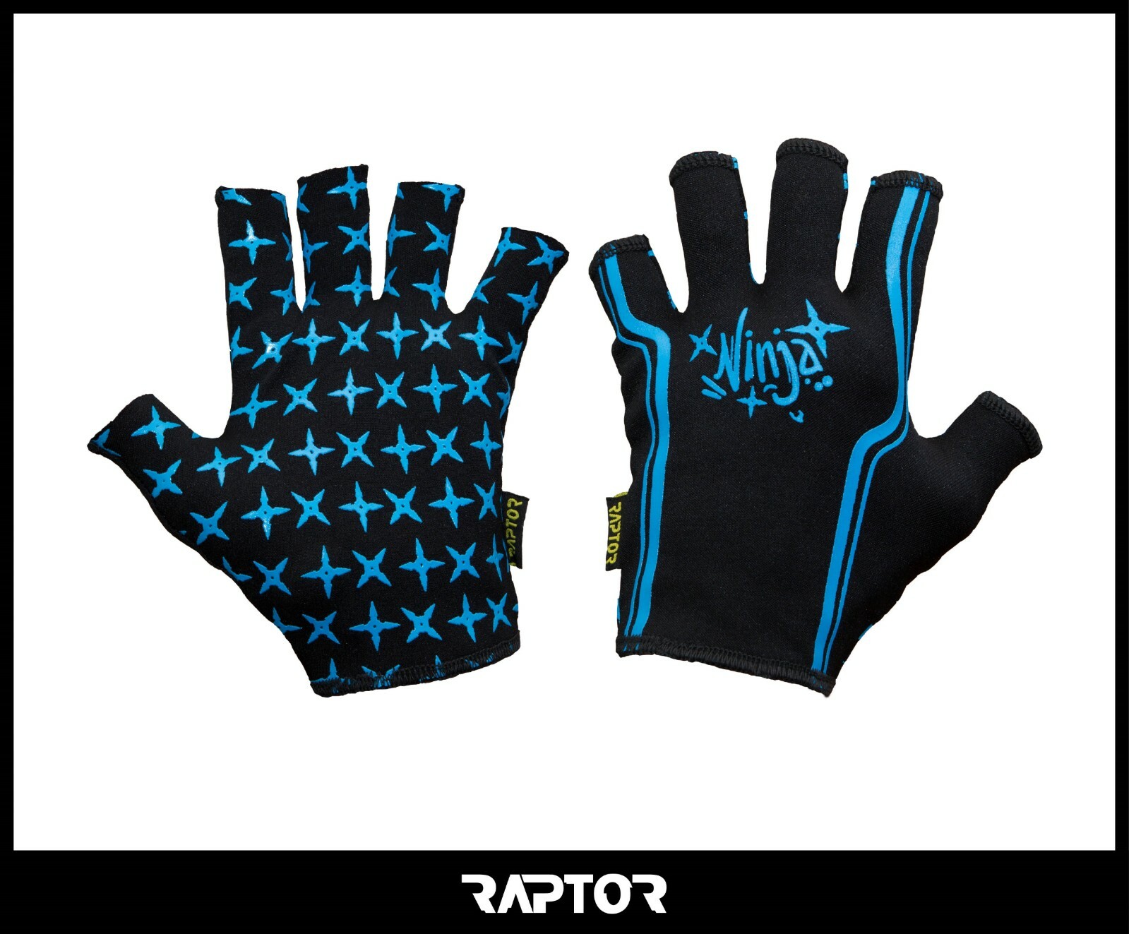 Kids/Mini/Junior 3/4 Fingered Ninja Rugby Silicon Grip Gloves/Stick ...