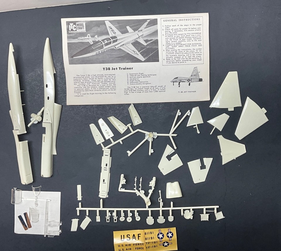 ITC 1:52 Northrop T-38 Jet Trainer Vintage Model Airplane Kit 3678 ...