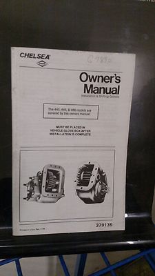 Chelsea 440,446,488 & 880 Models PTO Owner's Manual | eBay
