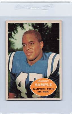 1960 Topps #9 Johnny Sample Colts EX *DA-A359 | eBay