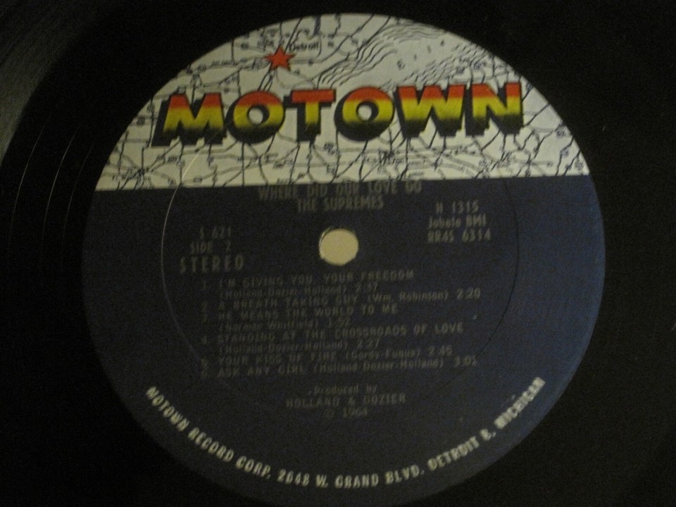 THE SUPREMES WHERE DID OUR LOVE GO LP 1964 MOTOWN S 621 FUNK SOUL R&B ...