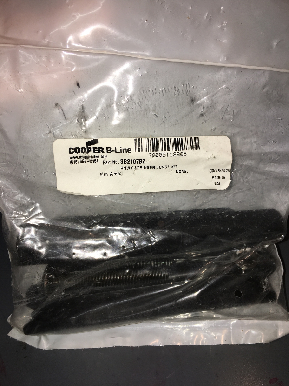 Cooper B-line SB2107BZ Runway Stringer Junction Butt-splice Clamp Kit ...