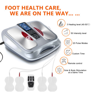 EMS Foot Circulation Massager Stimulator Booster with Heat Leg Blood ...