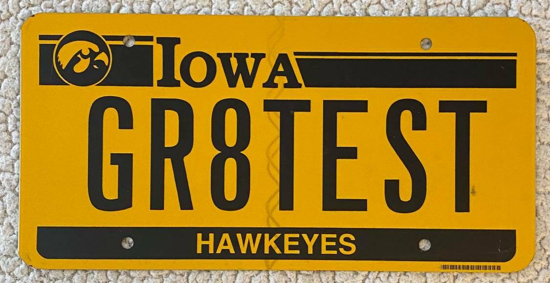 Iowa VANITY License Plate GREATEST | eBay