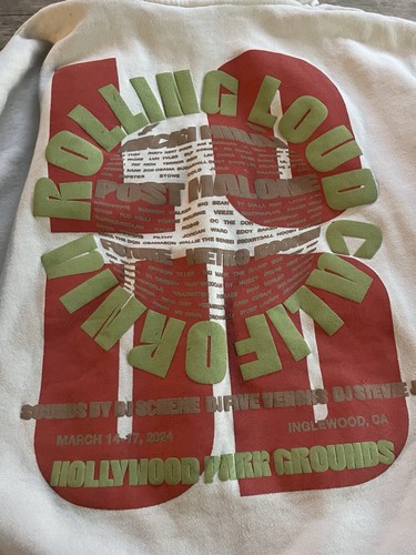rolling loud 2024 LA Hoodie Hollywood Post Malone Nike Manaj Size Xl | eBay
