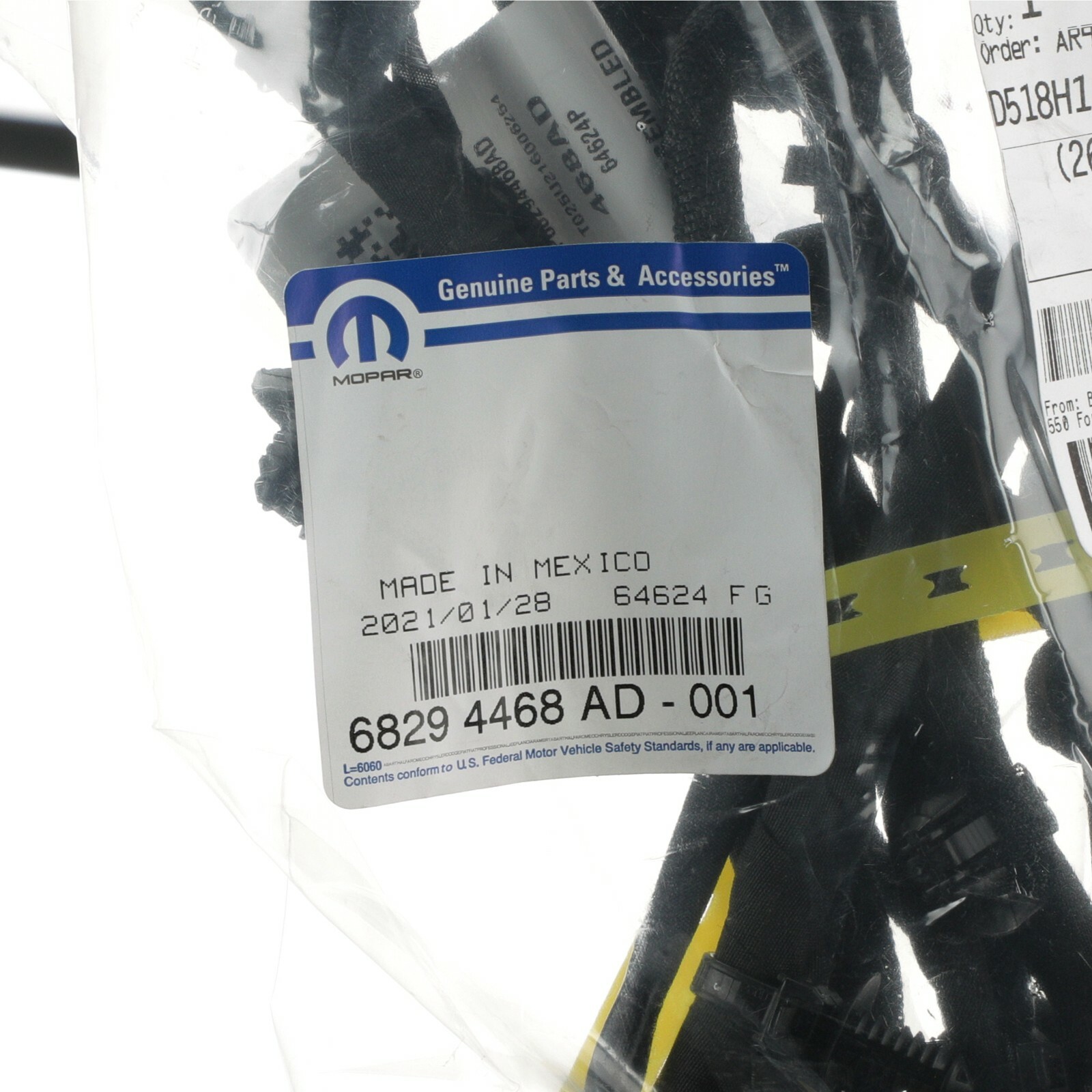 19-20 RAM 1500 REAR FASCIA PARKING AID SYSTEM WIRING HARNESS OE MOPAR ...