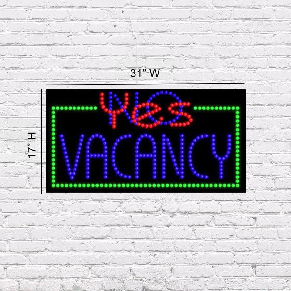 LED Yes/No Vacancy Sign | Light-up Sign | 31"W x 17"H x 2"D | eBay