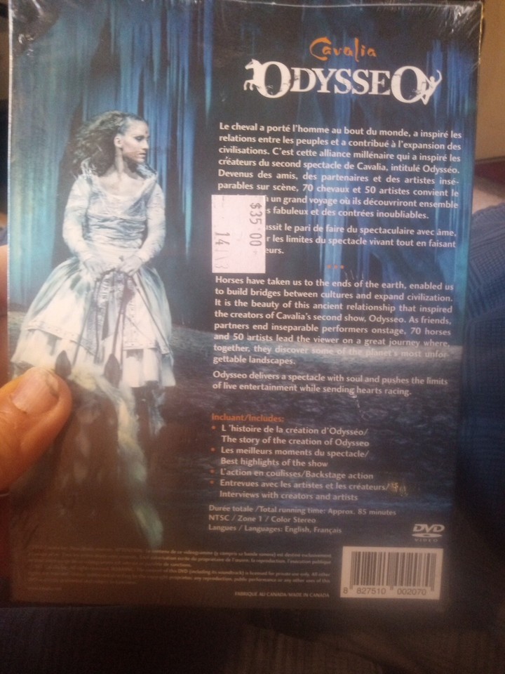 Cavalia ~ Odysseyo Equestrian DVD DVD needs pal compatible DVD player ...