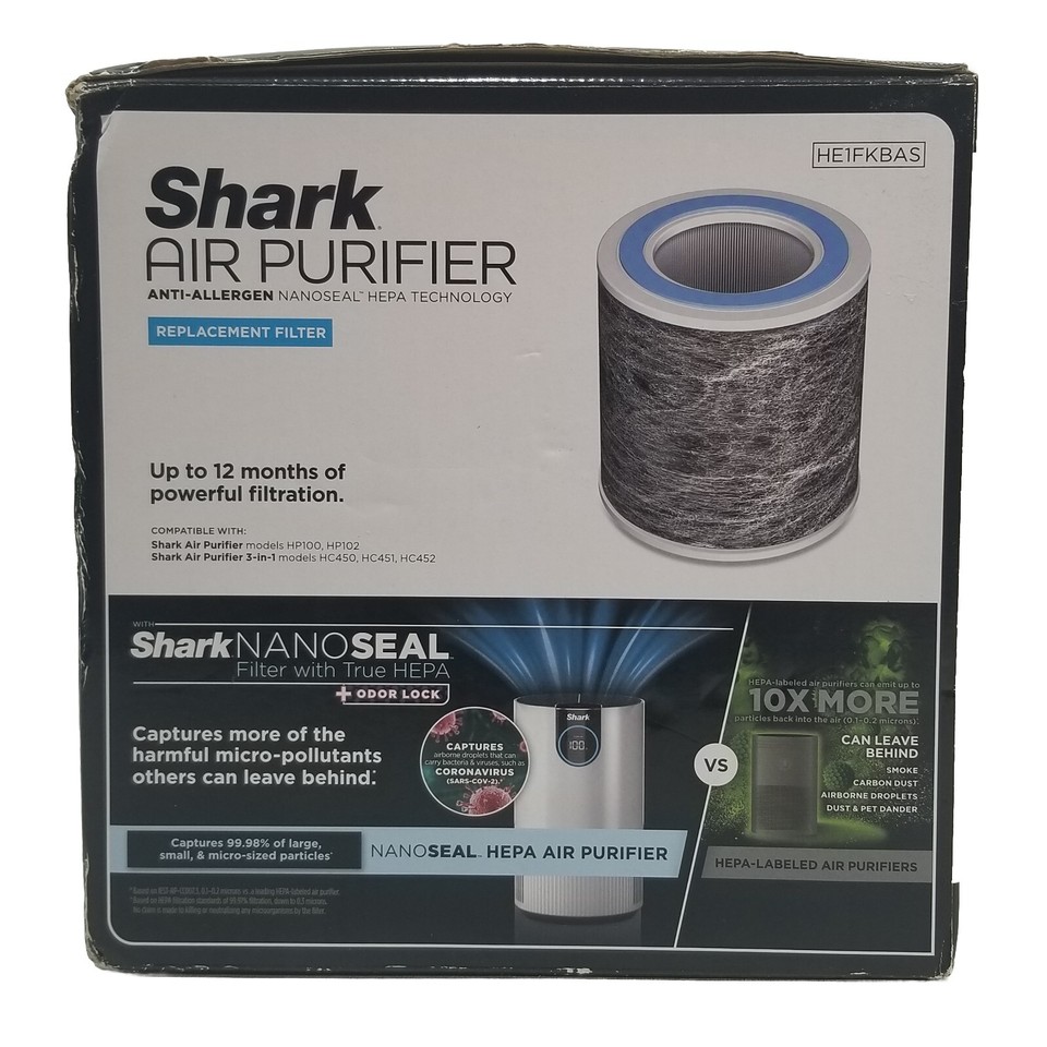 Shark Air Purifier Replacement Filter Anti-Allergen 12 Month Filter ...