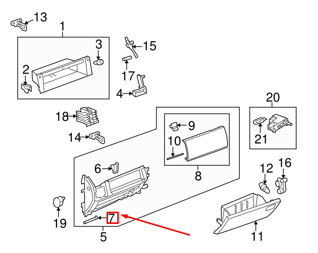 Land Rover OEM Glove Compartment Box-compartment Hinge Pin FFY500020 ...