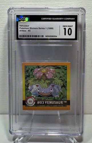 Venusaur Pokemon Sticker Series 1 Artbox #3 CGC 10 Gem Mint 💎 | eBay
