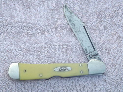 2018 Case XX 31549 L CV Single Blade Yellow Copperlock Folding Knife ...