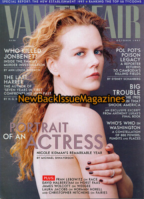 Vanity Fair 10/97,Nicole Kidman,JonBenet Ramsey,Matt Damon,October 1997 ...