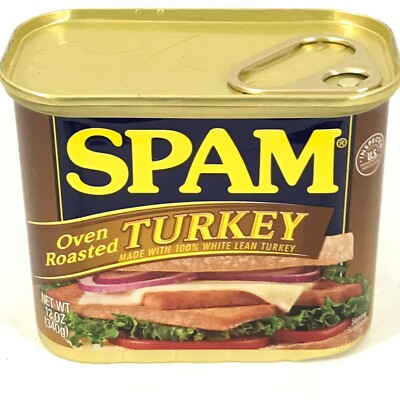 SPAM Oven Roasted Turkey Collectable Can Unopened 12 oz Can BBD 07/2018 ...