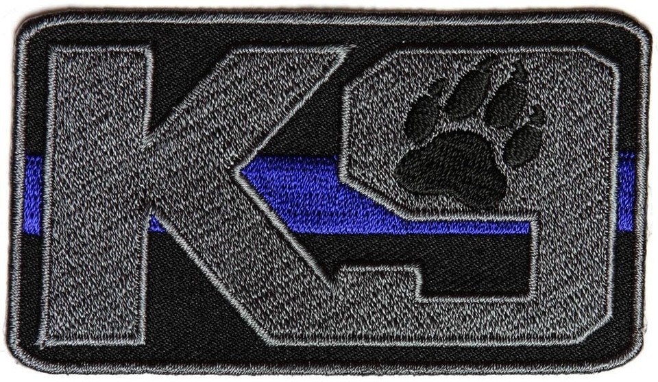 POLICE K-9 THIN BLUE LINE K9 Patch - 3.5x2 Inch - Law Enforcement Dog ...