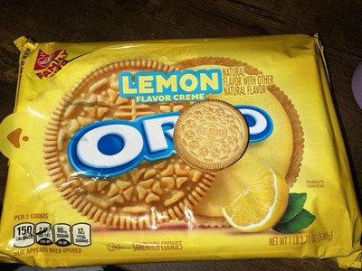Rare Inverted Oreo Lemon Flavor Creme Sandwich Cookies Family Size | eBay