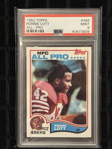 1982 Topps #486 Ronnie Lott Rookie RC PSA 9 MINT 49ers Super Bowl HOF ...
