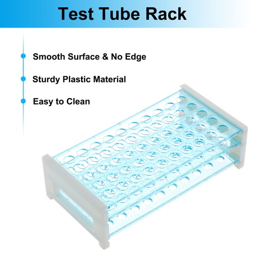 13mm 50 Holes Plastic Detachable Test Tube Rack Set with 7ml Test Tubes ...