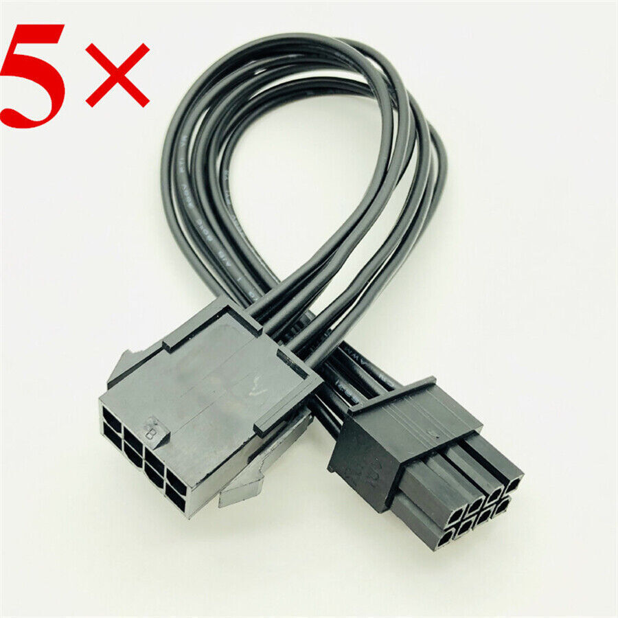 5x PCI-E 8Pin Male to 8Pin Female ATX EPS Power Supply Cable for ...