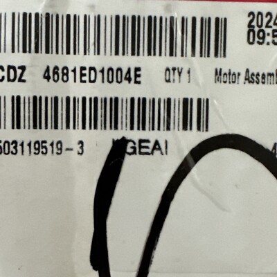LG Dishwasher Motor 4681ED1004E. New. Installed On Unit, But After ...