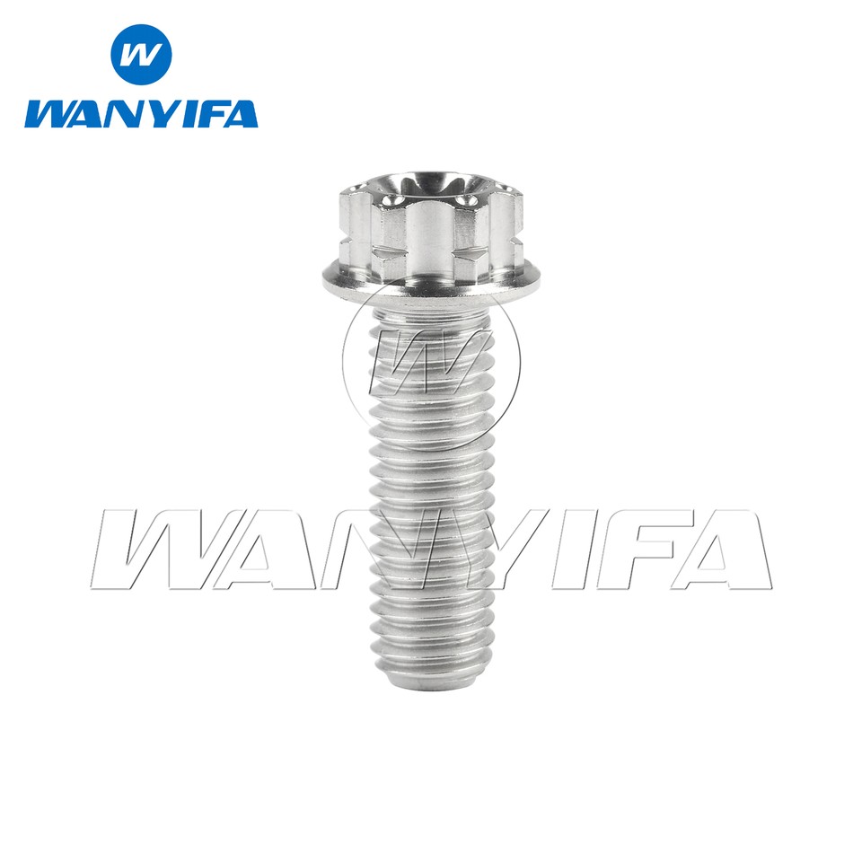Titanium Bolts M8x1.25 Flange Fancy Head Torx Screw 20 25 30 35 40 45 ...