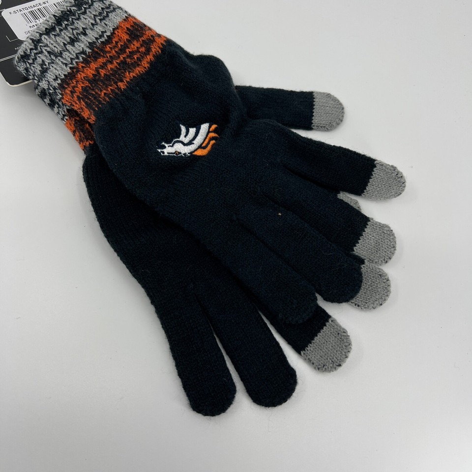 Denver Broncos Winter Gloves Mens '47 Brand Blue Knit NFL Football ...