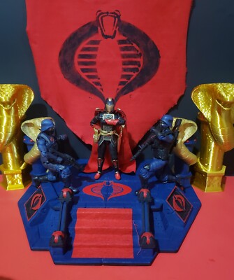 G.I. Joe COBRA Display Diorama BASE Stand Statue Navy Blue Classified ...