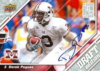 Derek Pegues autographed Football Card (Michigan St) 2009 Upper Deck ...