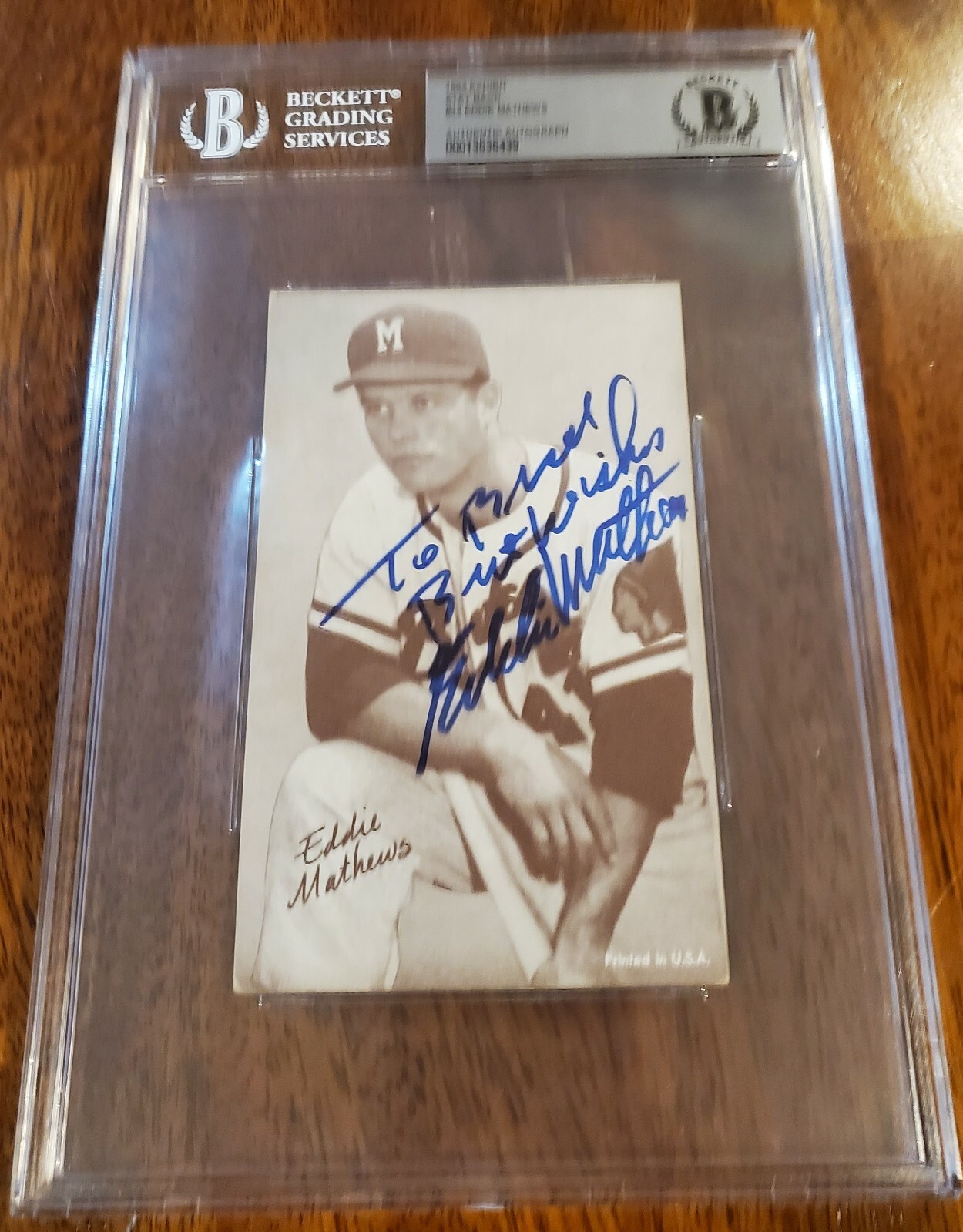 Eddie Mathews Autographed Memorabilia | Signed Photo, Jersey ...