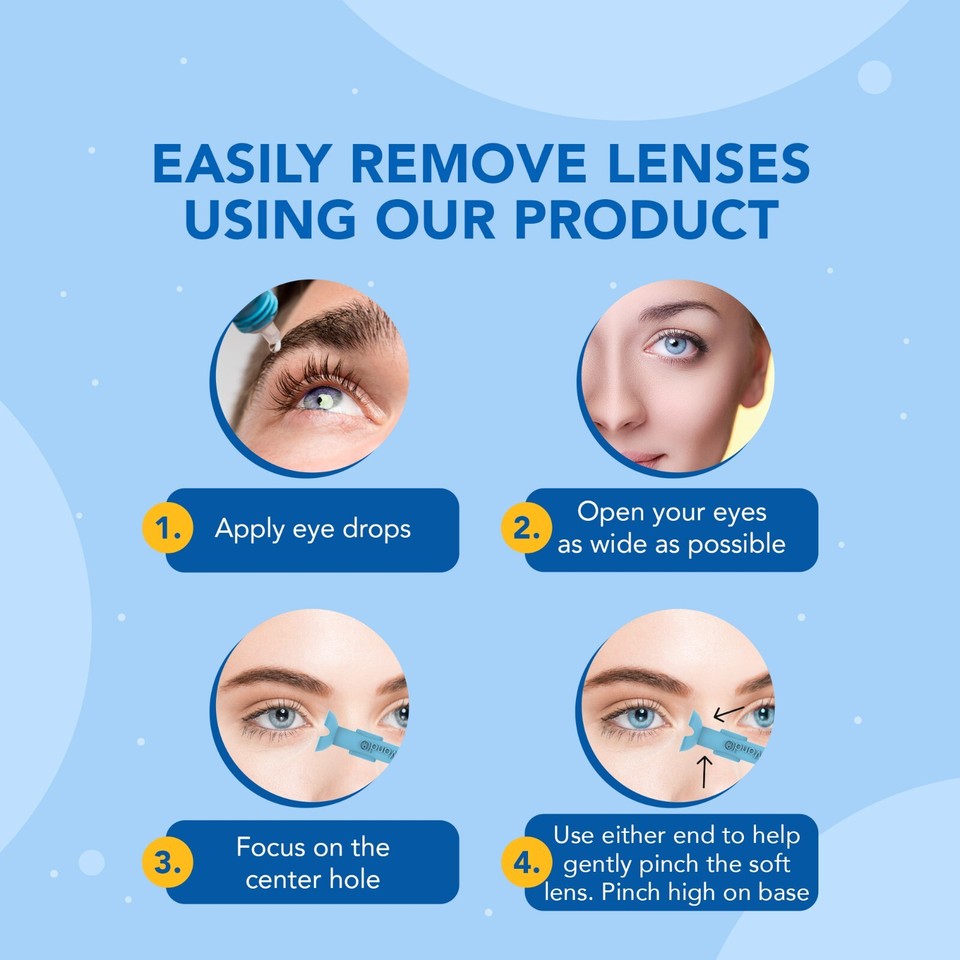 OptiWand 3 Pack Soft Contact Lens Insertion Removal Tool. Eye Lens ...