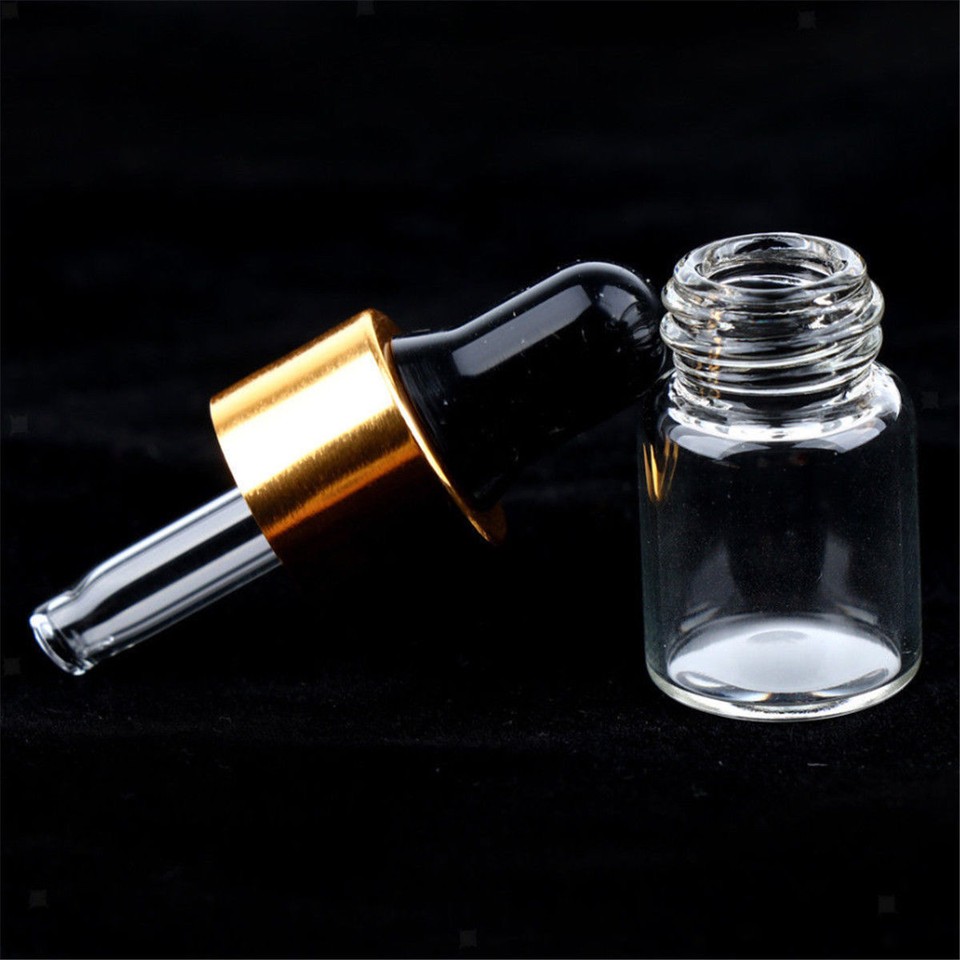 20pcs Mini Empty Essential Oil Glass Vials Drop Pipette Sample Dram ...
